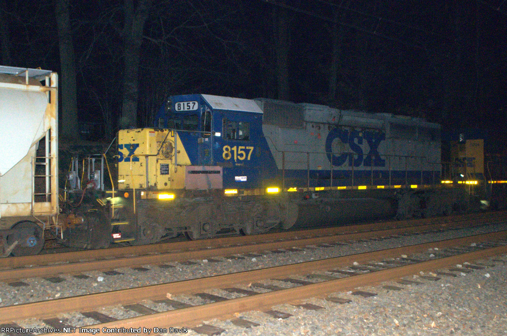 CSX SD40-2 8157 trails on Q439-26